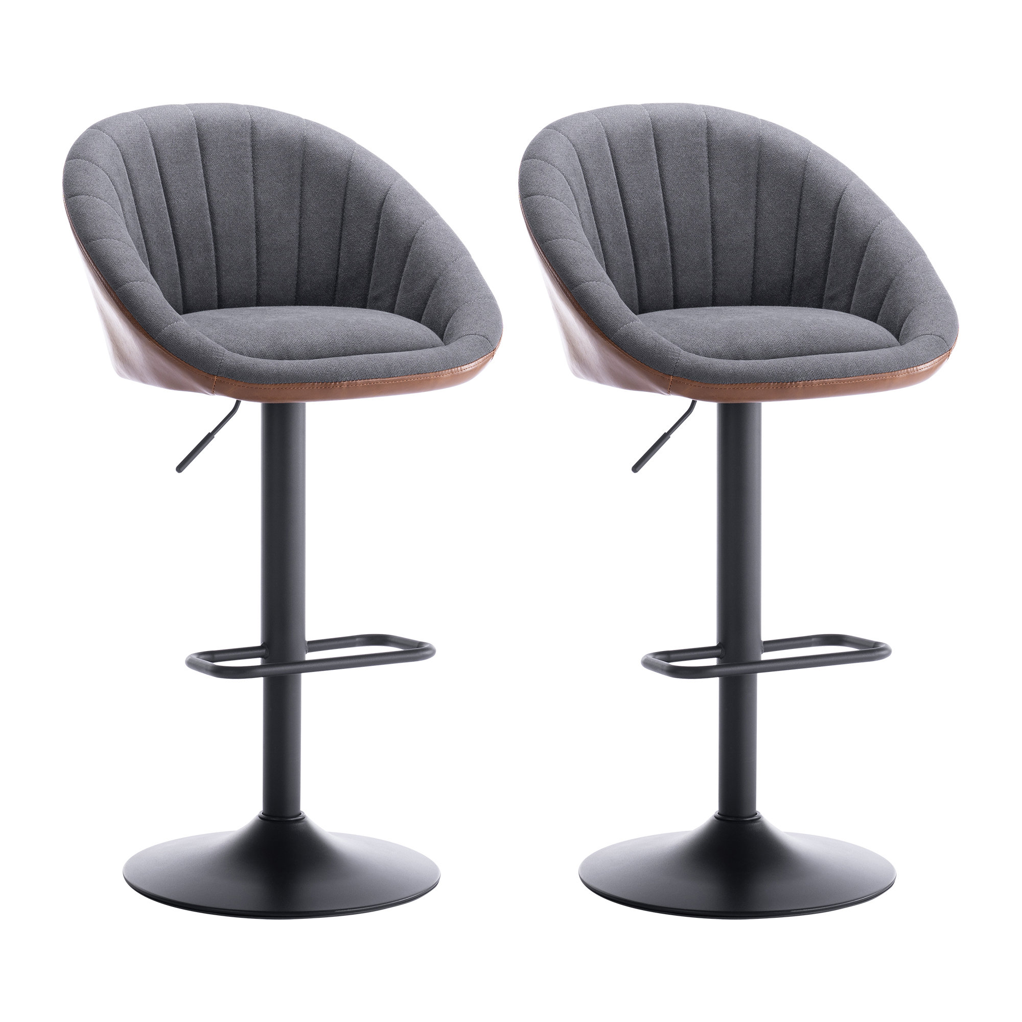 Corrigan Studio® Modern Adjustable Height Swivel Barstool | Wayfair