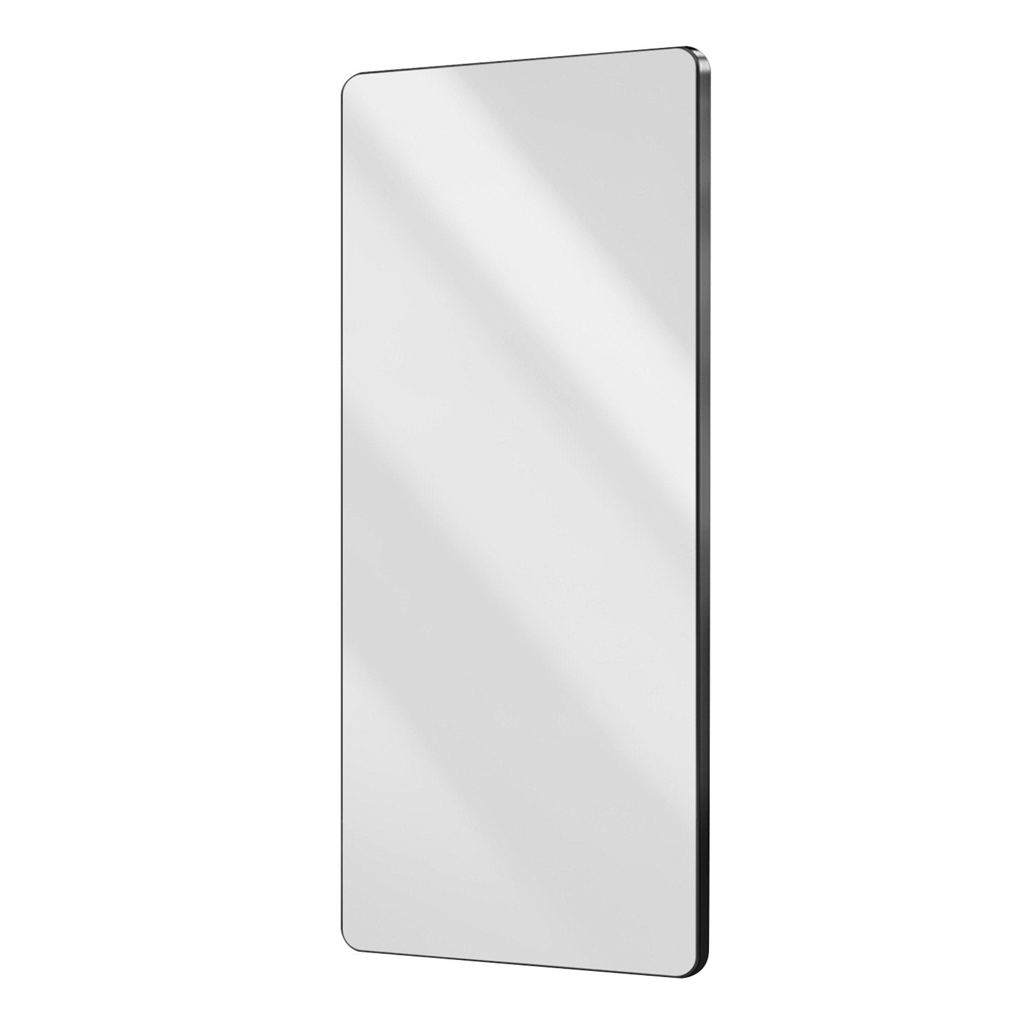 Latitude Run® Aluminum Floor Mirror Full Length Mirrors Leaning Rounded ...