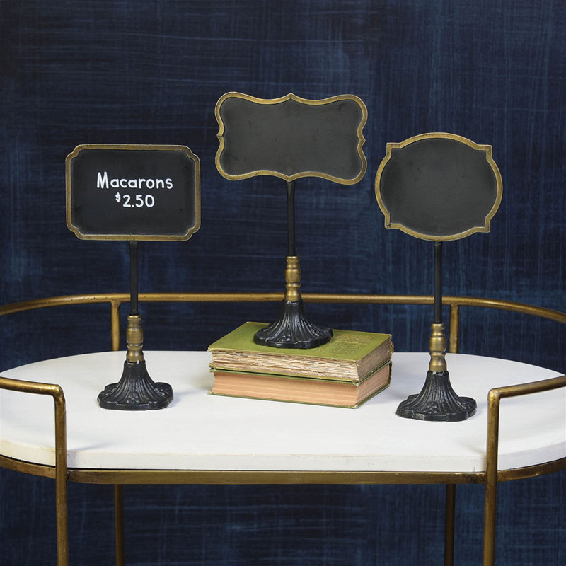 Fleur De Lis Living Chalkboard Display Stand | Wayfair