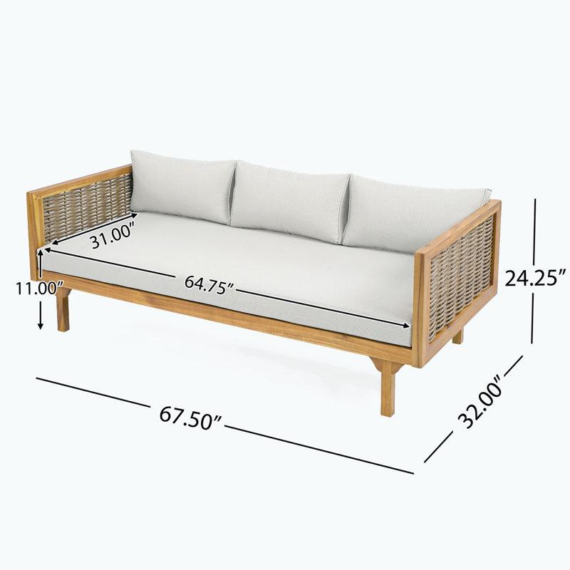 Ebern Designs Oaklawn Solid Wood 3-Seater Daybed | Wayfair