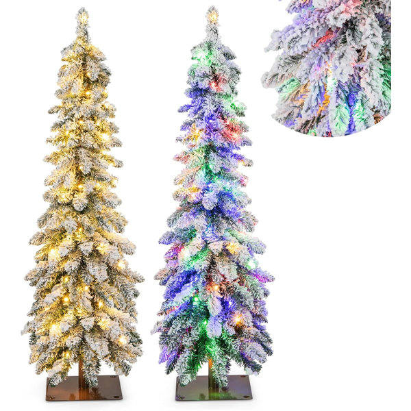 The Seasonal Aisle Lighted Artificial Pine Christmas Tree | Wayfair.co.uk