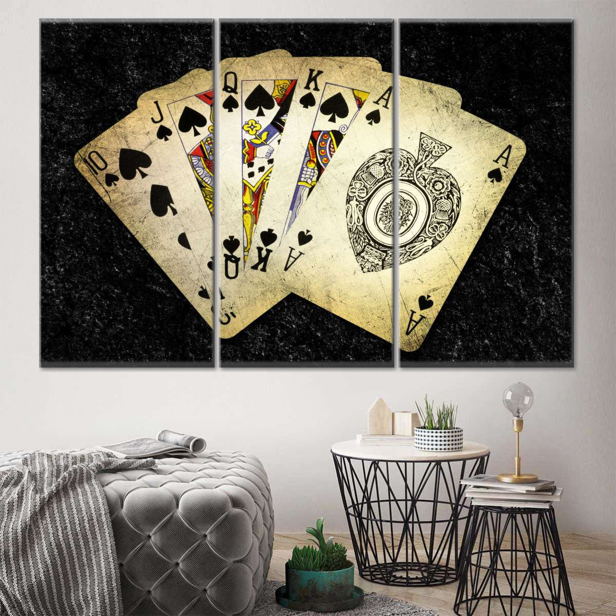 Winston Porter Poker Spade - 3 Piece Wrapped Canvas Print & Reviews ...