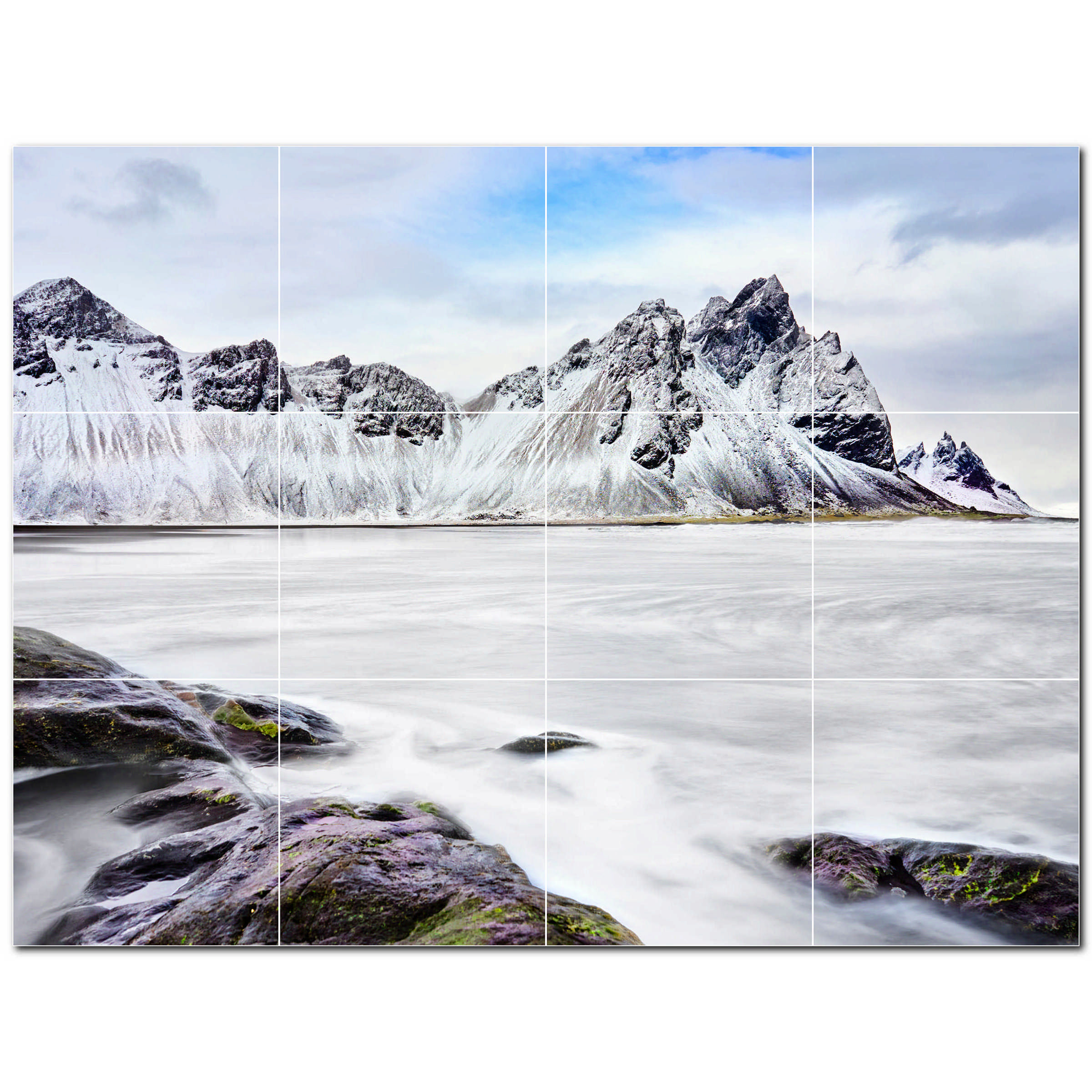Picture-Tiles.com 36" x 48" Ceramic Mountains Photo Decorative Mural ...