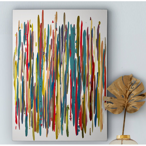Wrought Studio " COLOURFUL MOMENT V5 " on Canvas & Reviews | Wayfair