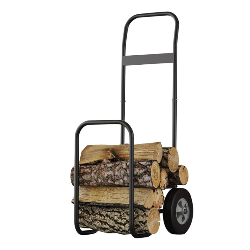 Latitude Run® Outdoor & Indoor Firewood Log Cart for Storage | Wayfair