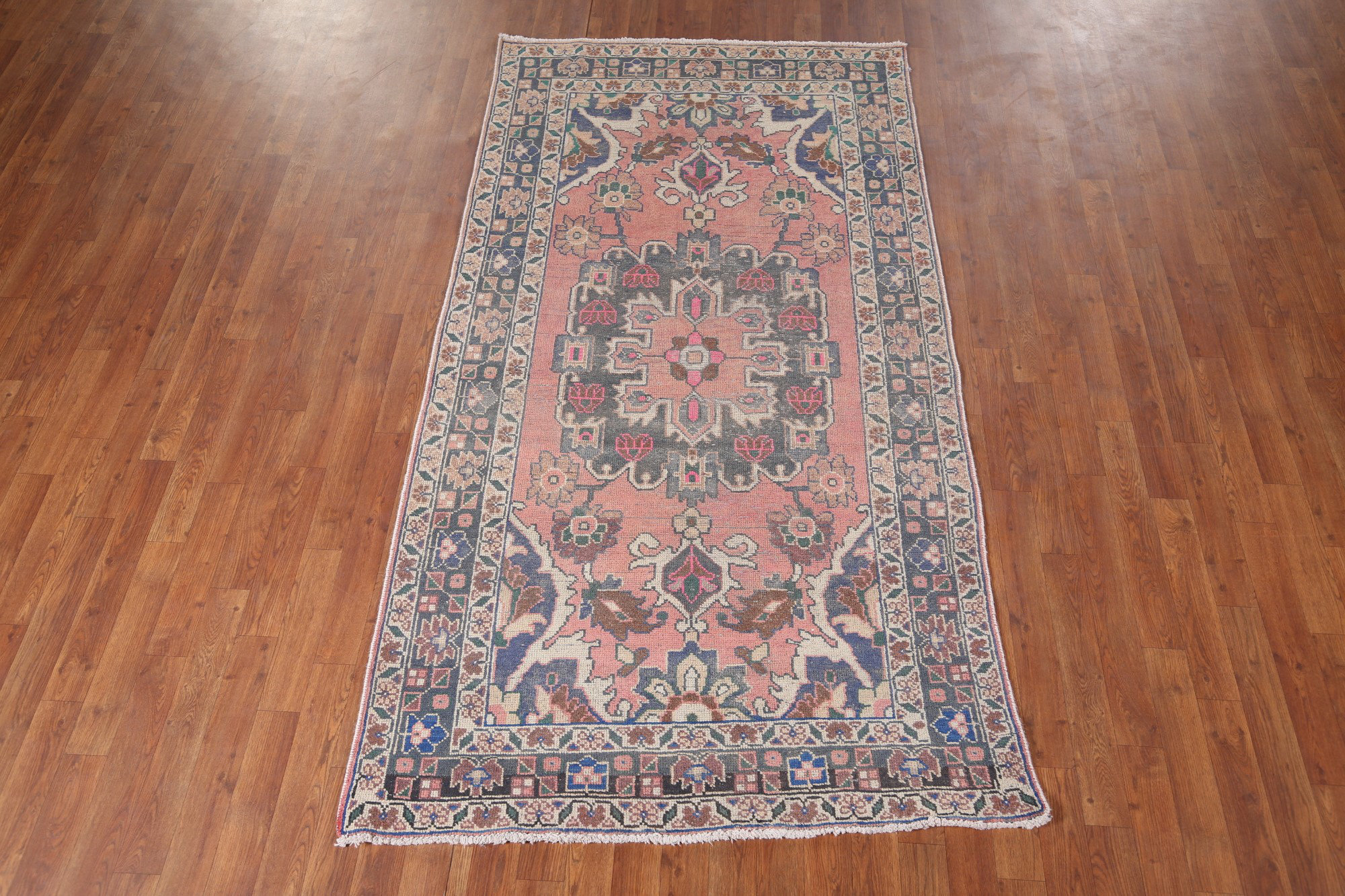 Dakota Fields Distressed Pink Wool Rug 4x8 | Wayfair