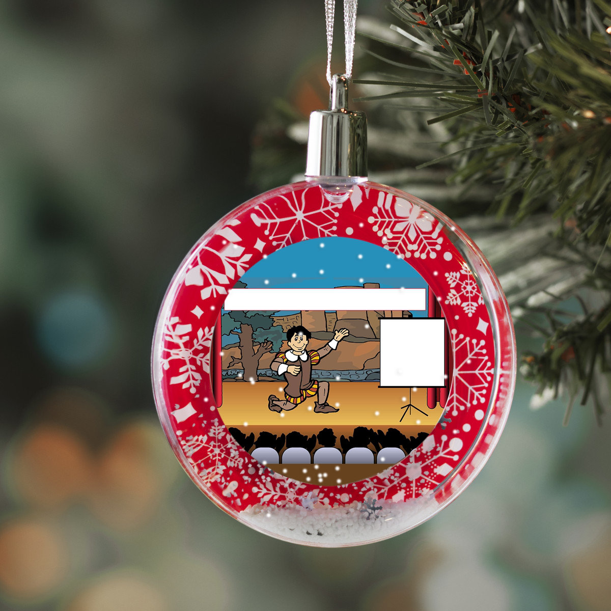Printed Perfection Personalized Actor Male Christmas Snow Globe ...