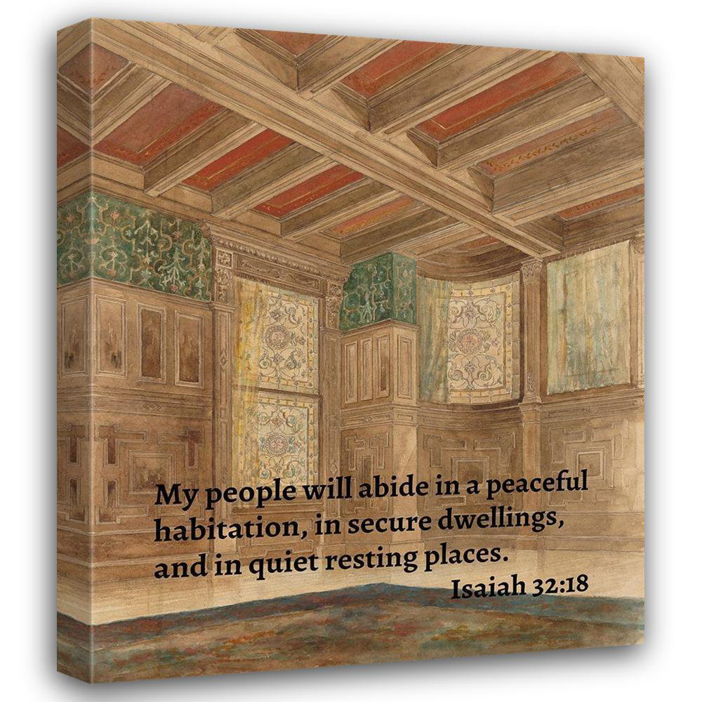 Trinx ArtsyQuotes Art: Bible Verse Quote Isaiah 32:18, Louis Comfort ...