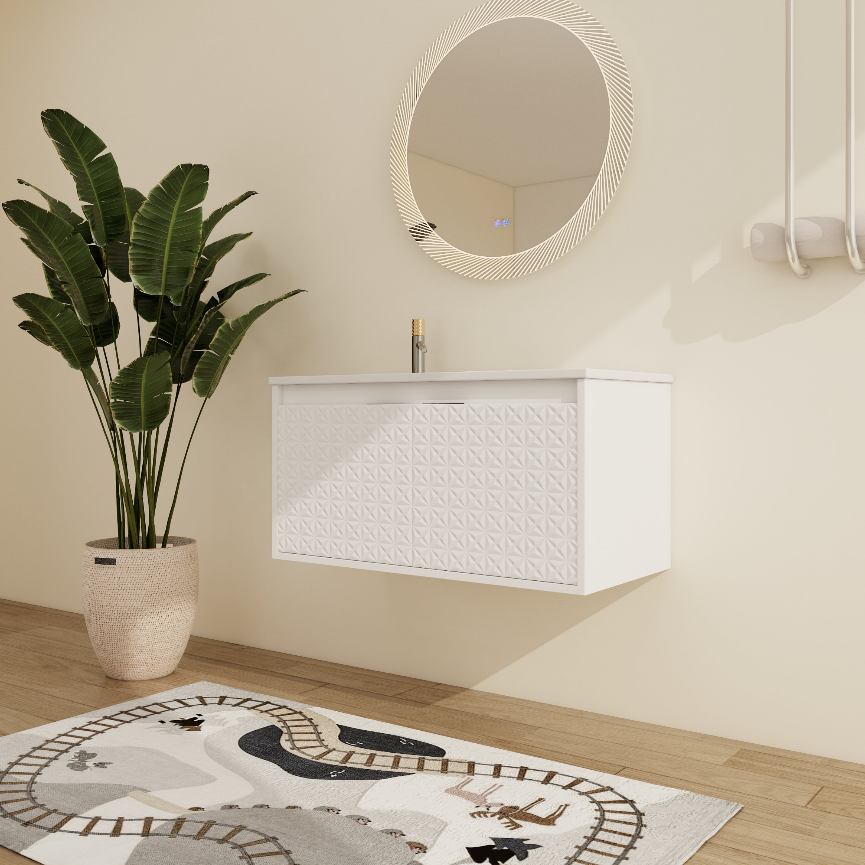 Wrought Studio™ Ingelta 36"Single Sink Wall Mounted Bathroom Vanity ...