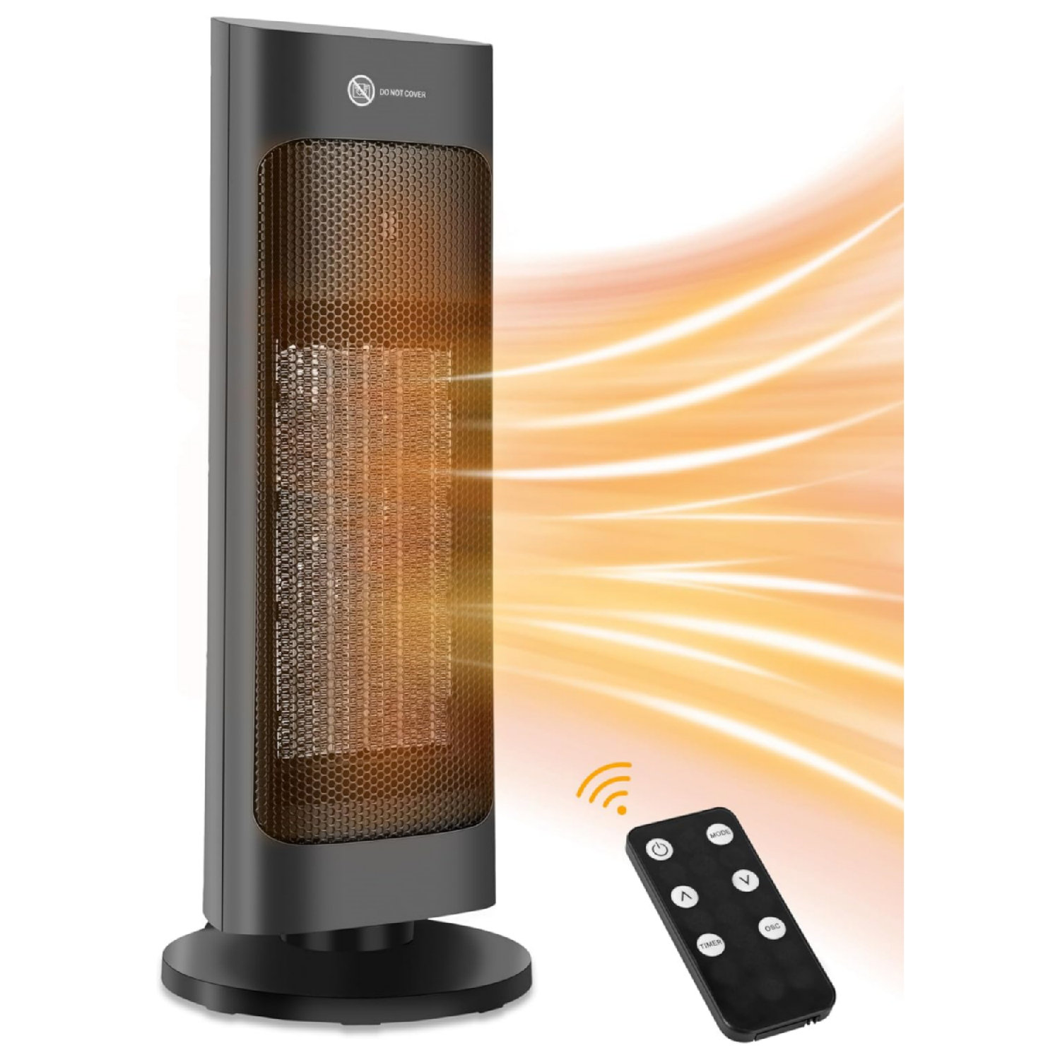 Simple Deluxe 1500 BTU Electric Tower Space Heater with Adjustable ...