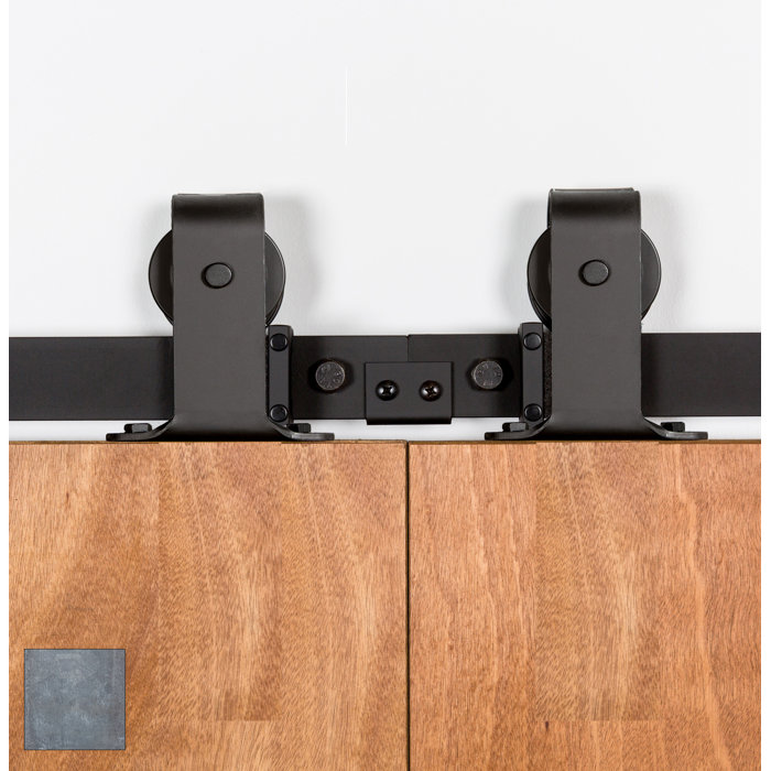 Leatherneck Hardware Steel Double Door Barn Door Hardware Kit Standard ...