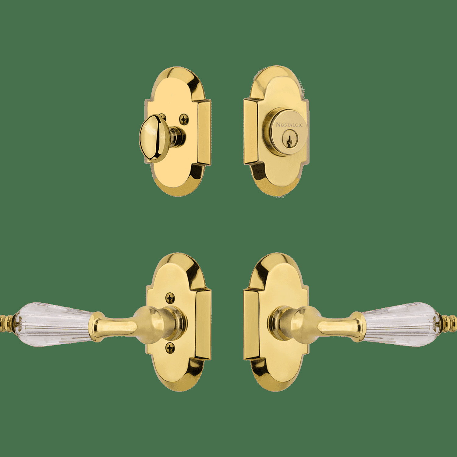 Nostalgic Warehouse Cottage Entry Set with Parlour Crystal Lever | Wayfair