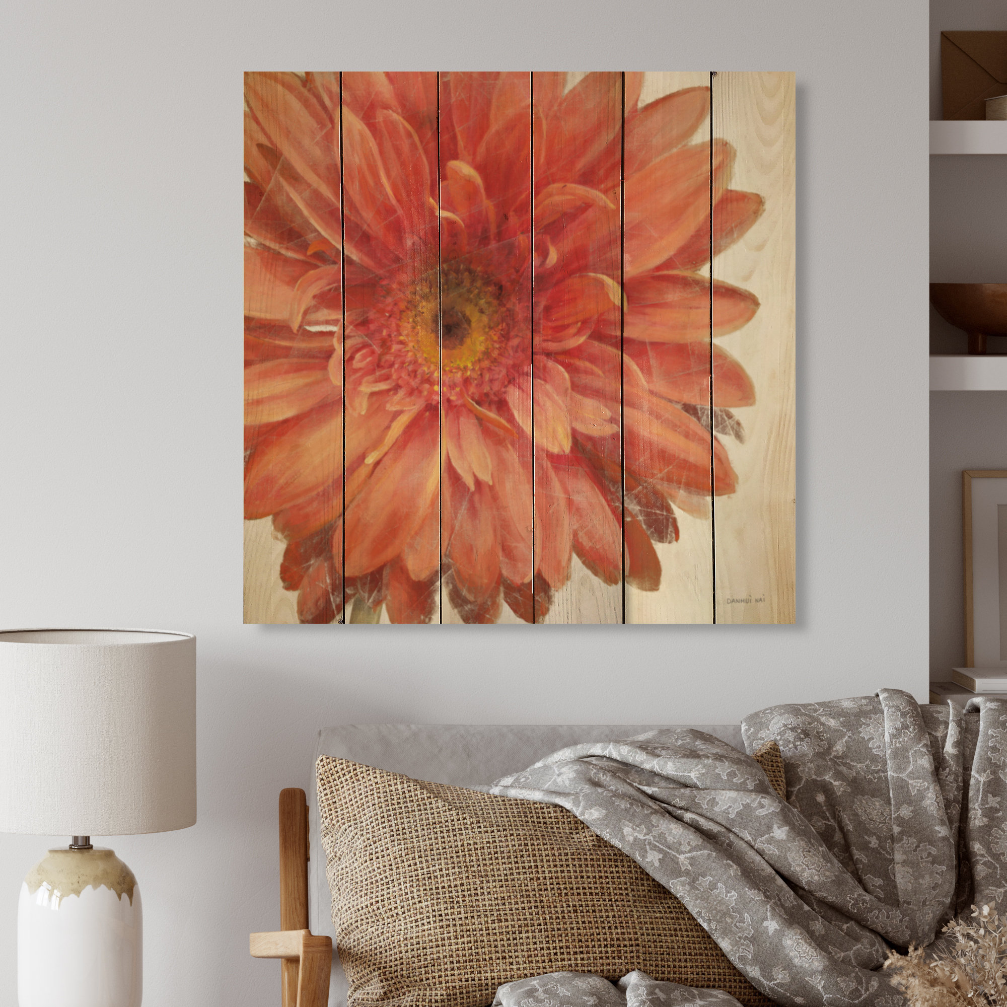 Winston Porter Vivid Red Daisy - Traditional Wood Wall Art Panels ...