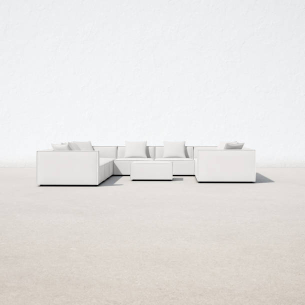 Modway Saybrook Outdoor Patio Upholstered 5-Piece Sectional Sofa | Wayfair