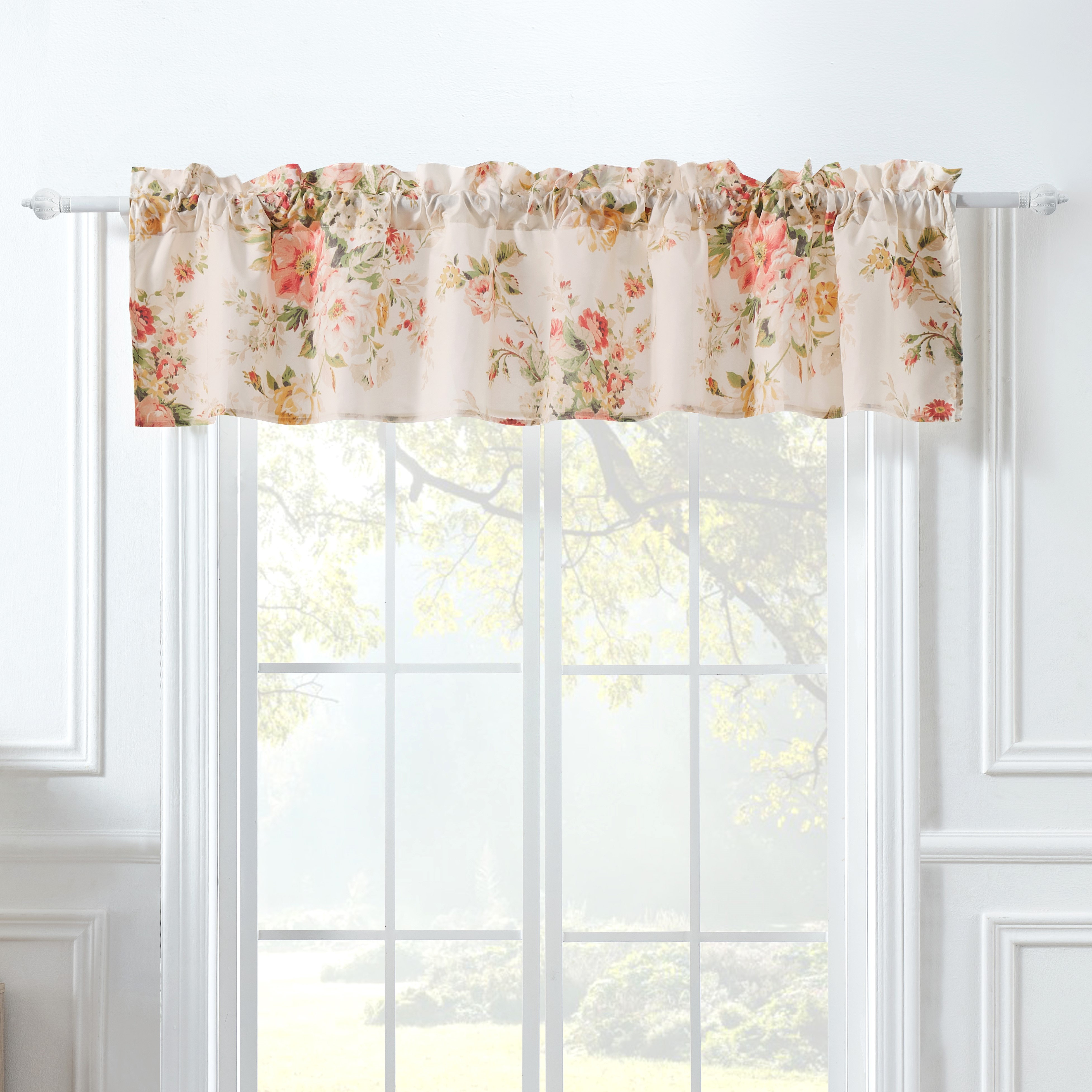 Greenland Home Fashions Grace Floral Rod Pocket Window Valance | Wayfair