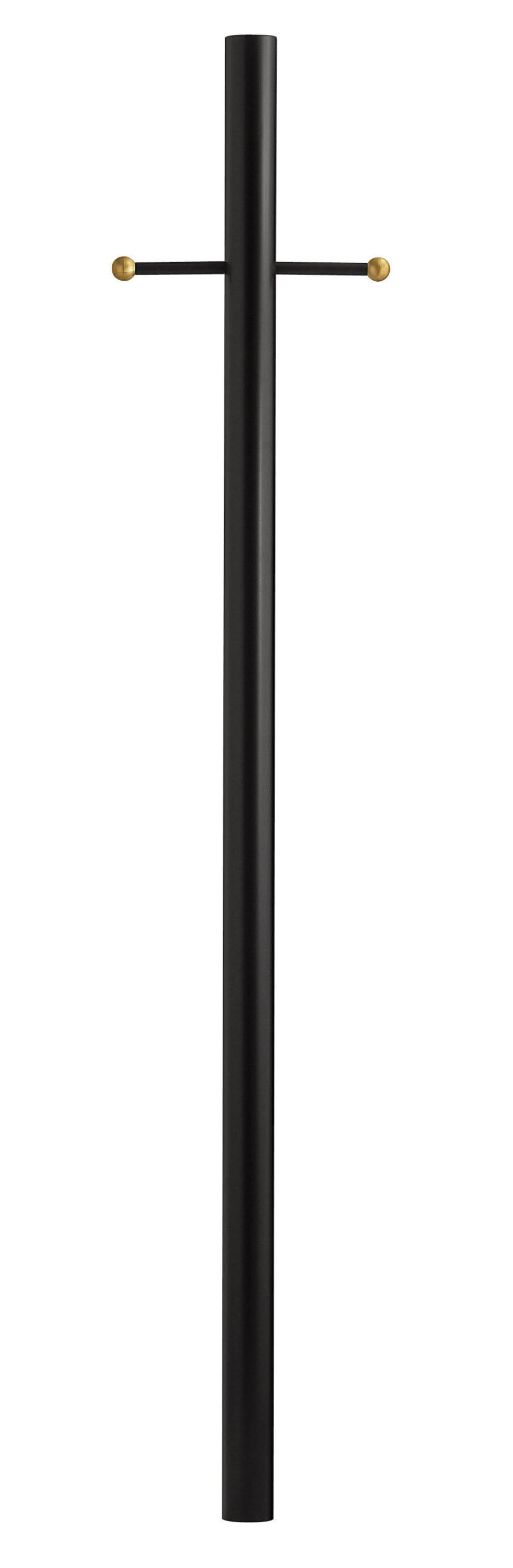 Hinkley 7ft Direct Burial Post with Ladder Rest - Textured Black | Wayfair