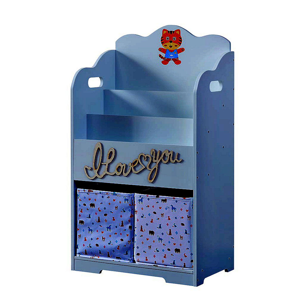 Redwood Rover Kids Funnel Maison Kids Bookcase With Toy Storage | Wayfair