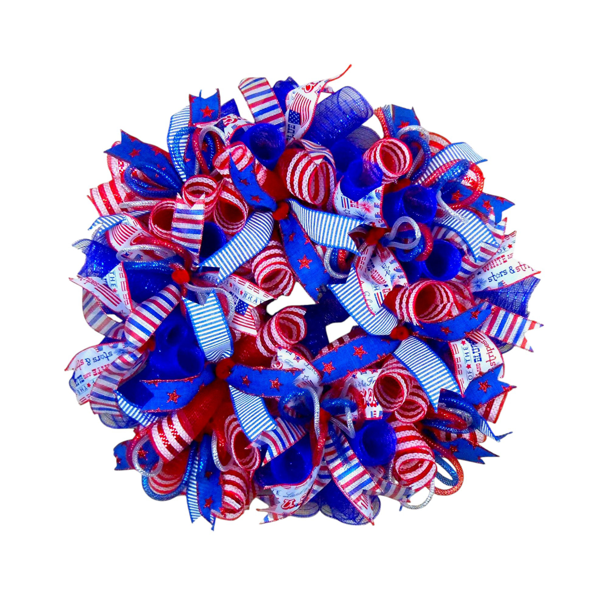 The Holiday Aisle® Patriotic 4Th Of July Deco Mesh Wreath | Wayfair