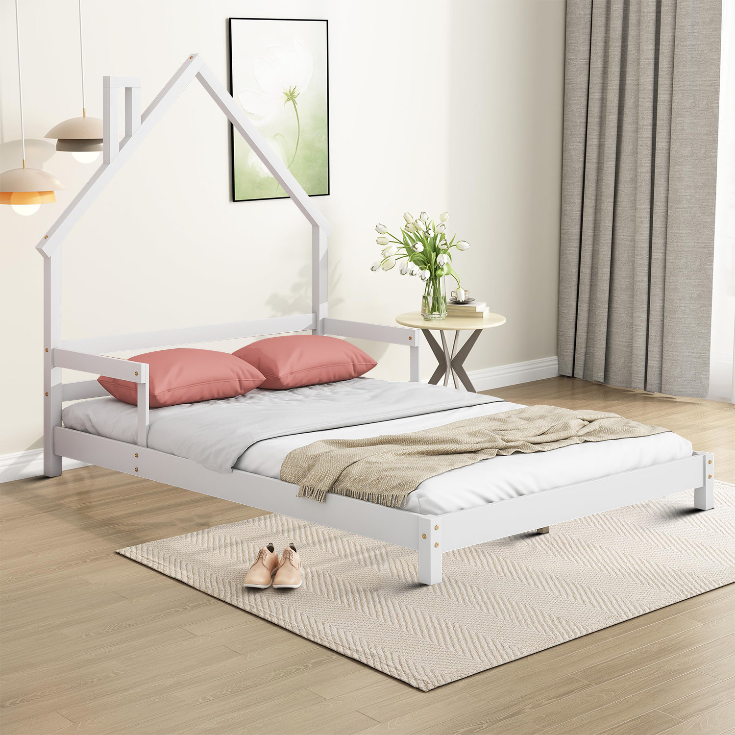 Gracie Oaks Mileti Full Size 64.83'' Bed Frame - Wayfair Canada