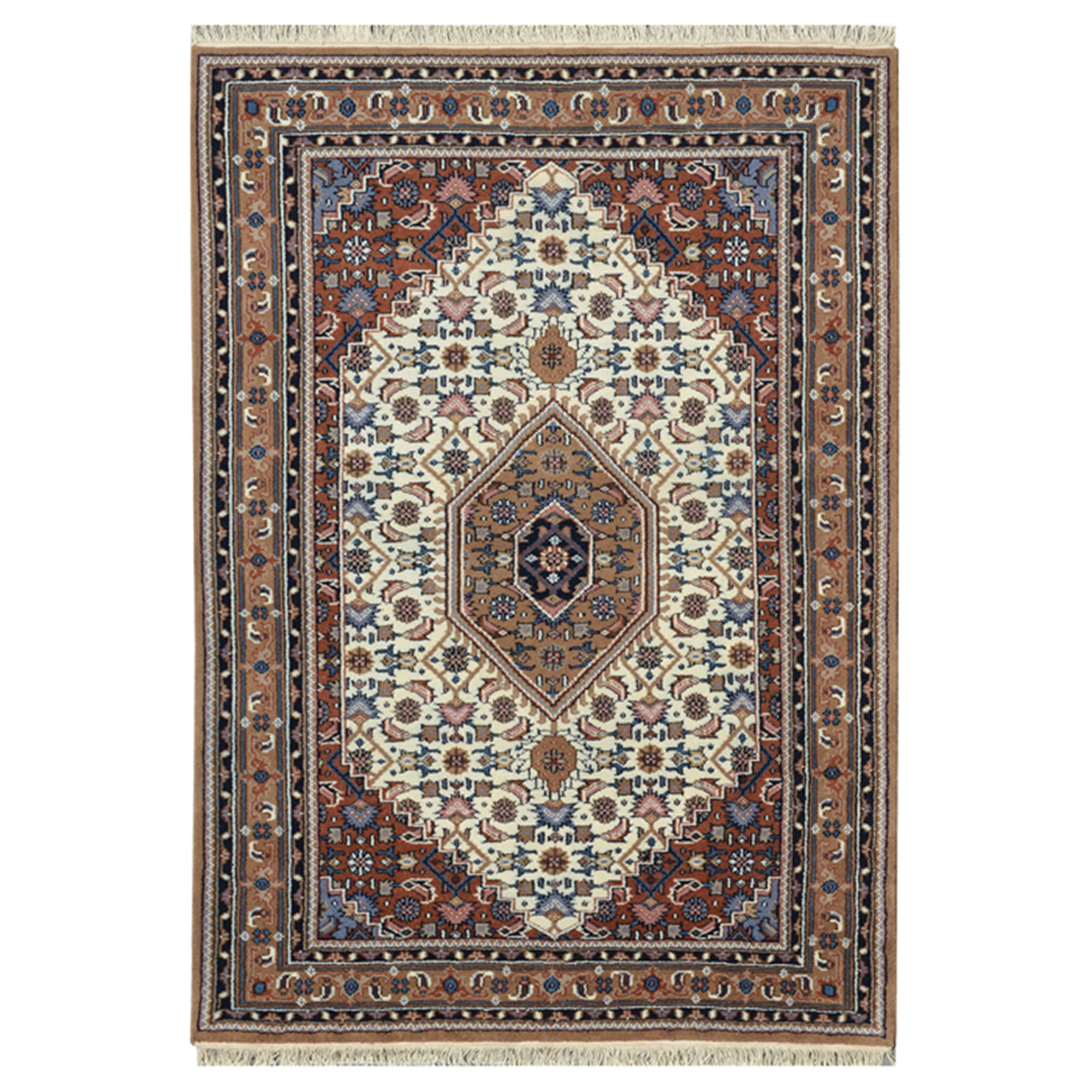 Alcott Hill Hand-Knotted Beige/Brown Bidjar Wool Rug | Wayfair