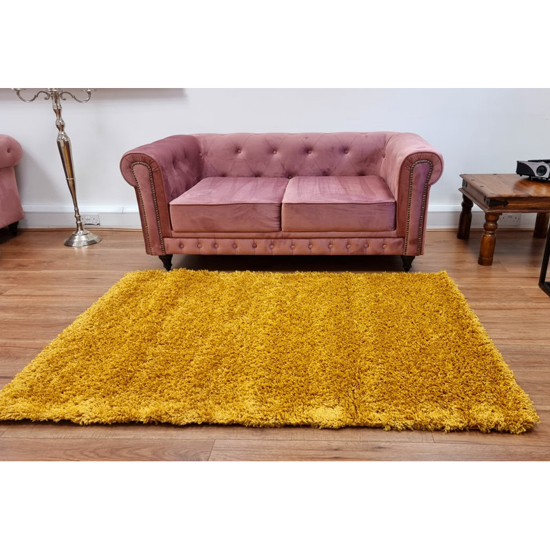 Hashtag Home Claycomb California Shaggy Gold Rug & Reviews | Wayfair.co.uk