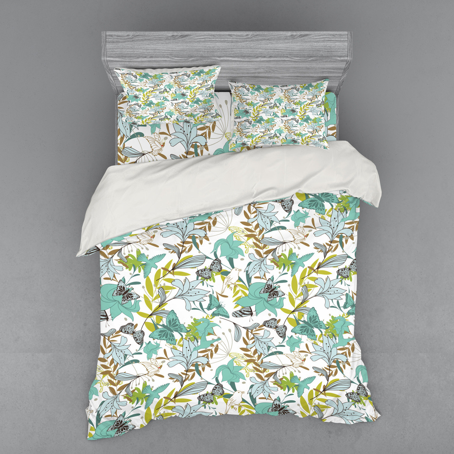 Ambesonne Green Microfiber Farmhouse / Country Duvet Cover Set | Wayfair