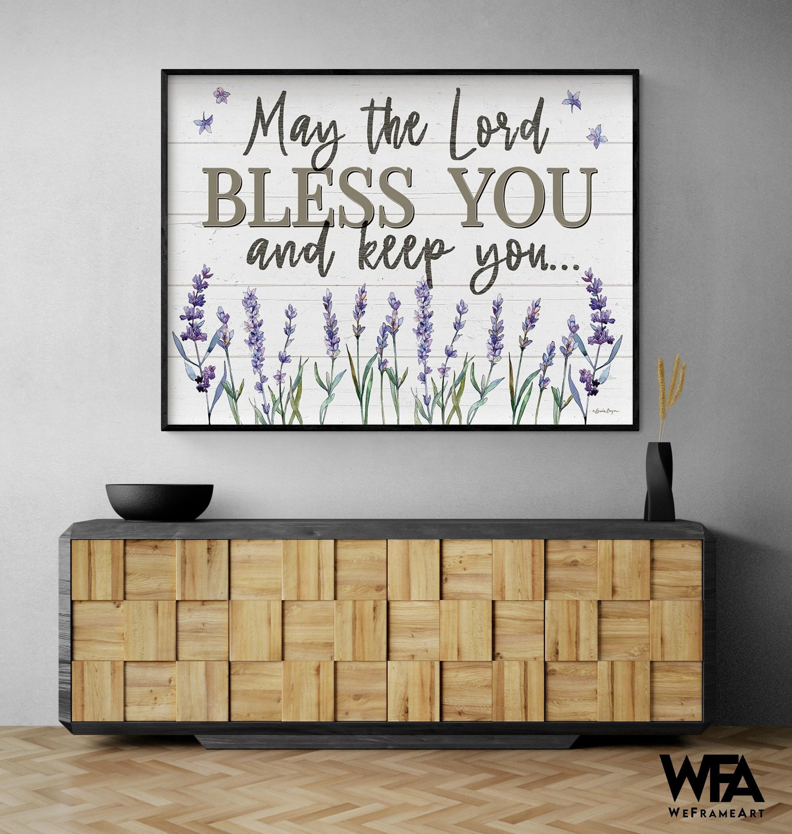 WeFrameArt Bless You by Susie Boyer, Numbers 6:24-26 Poster Print ...