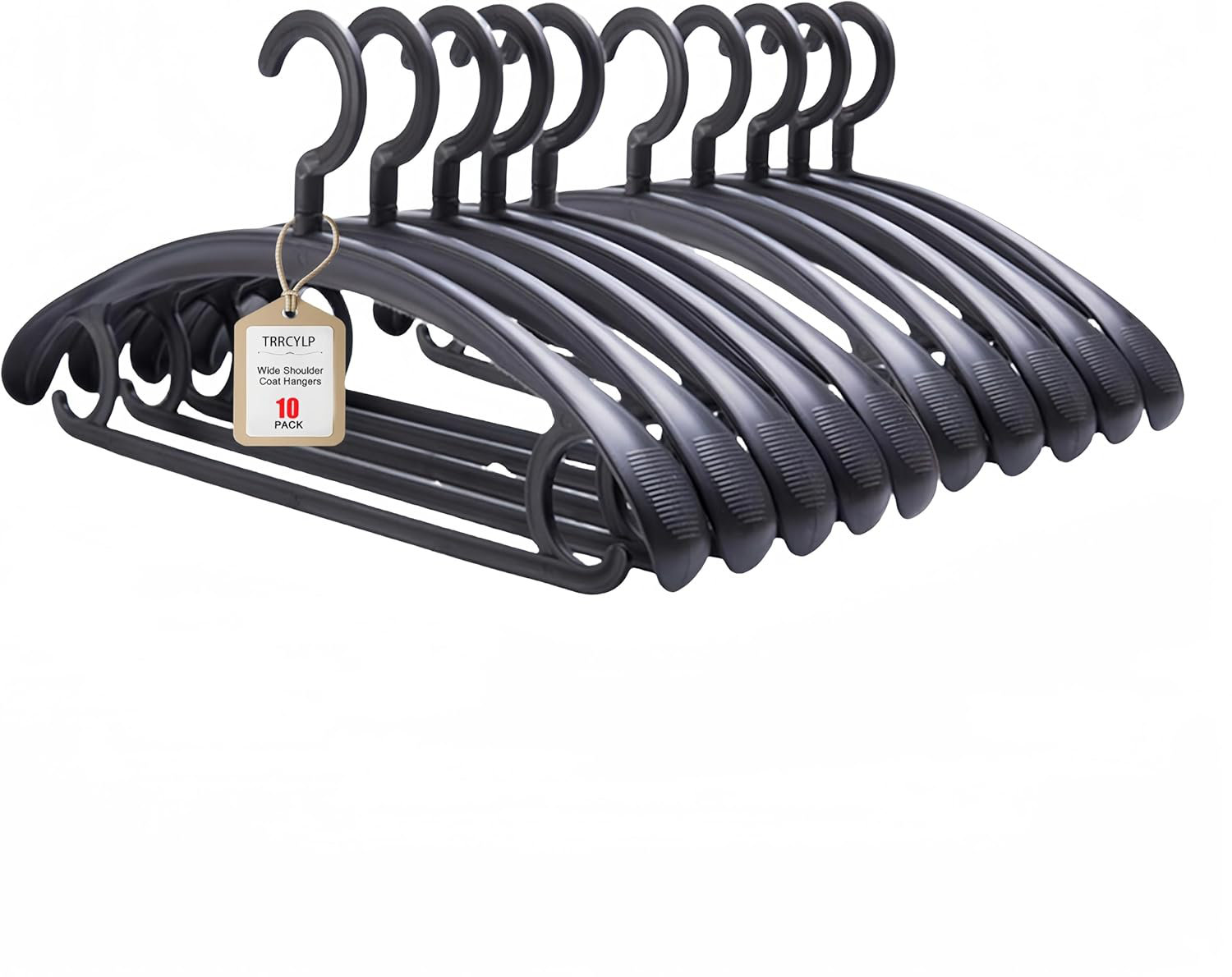 Latitude Run® 10 Pack Heavy Duty Coat Hangers 25lb Load Capacity Swivel ...