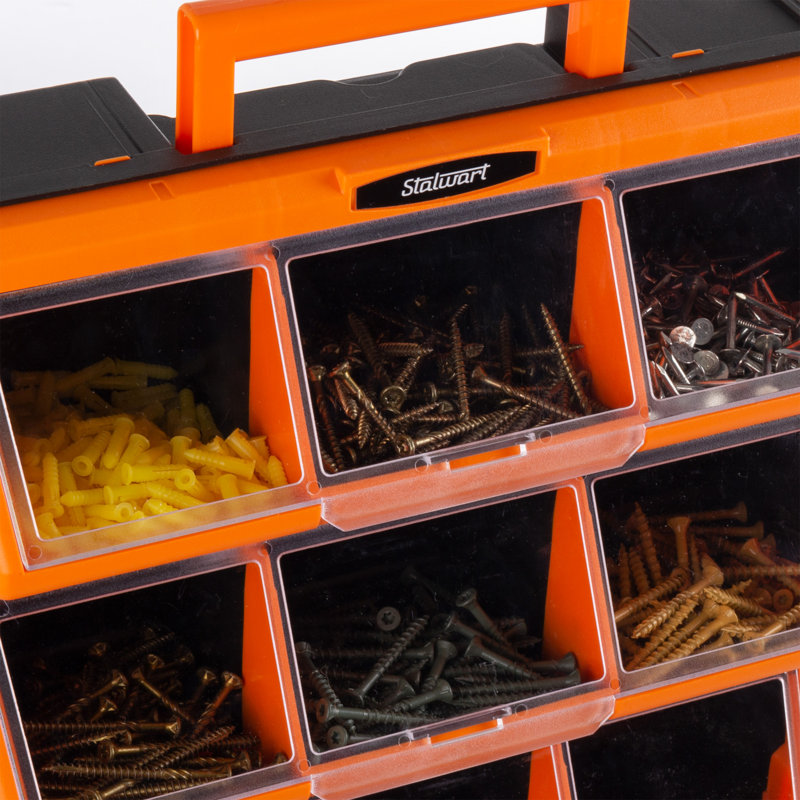 Stalwart Storage Drawers - Screw Organizer, Craft Cabinet -Garage ...