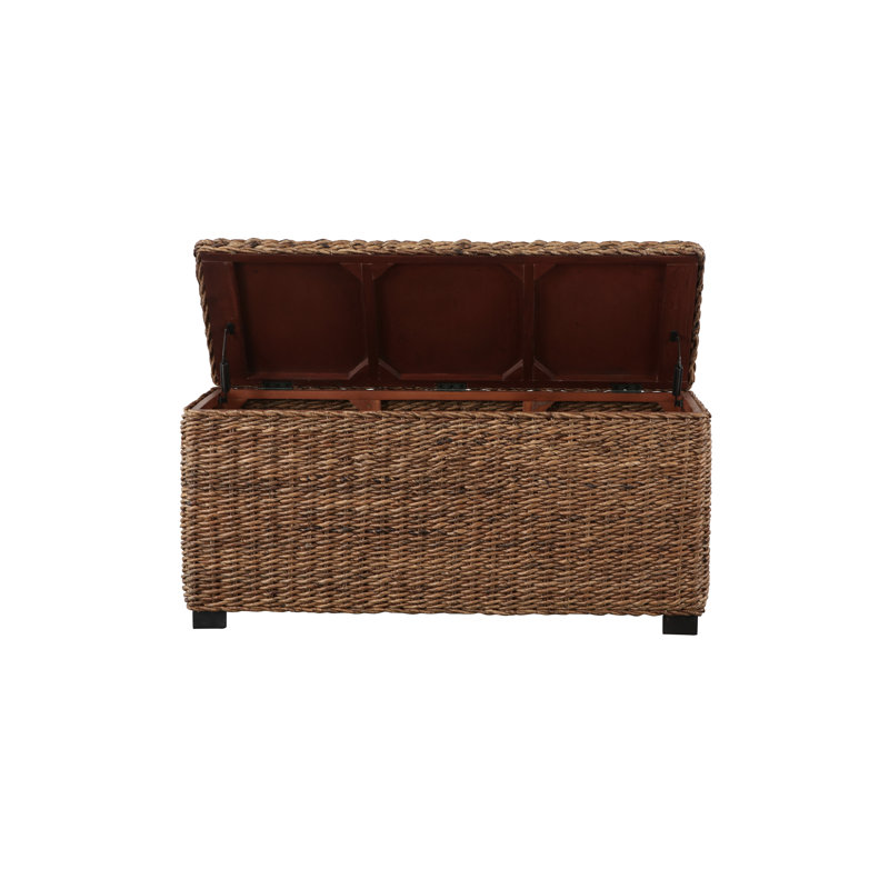 Beachcrest Home™ Berndt Woven Storage Bench & Reviews | Wayfair