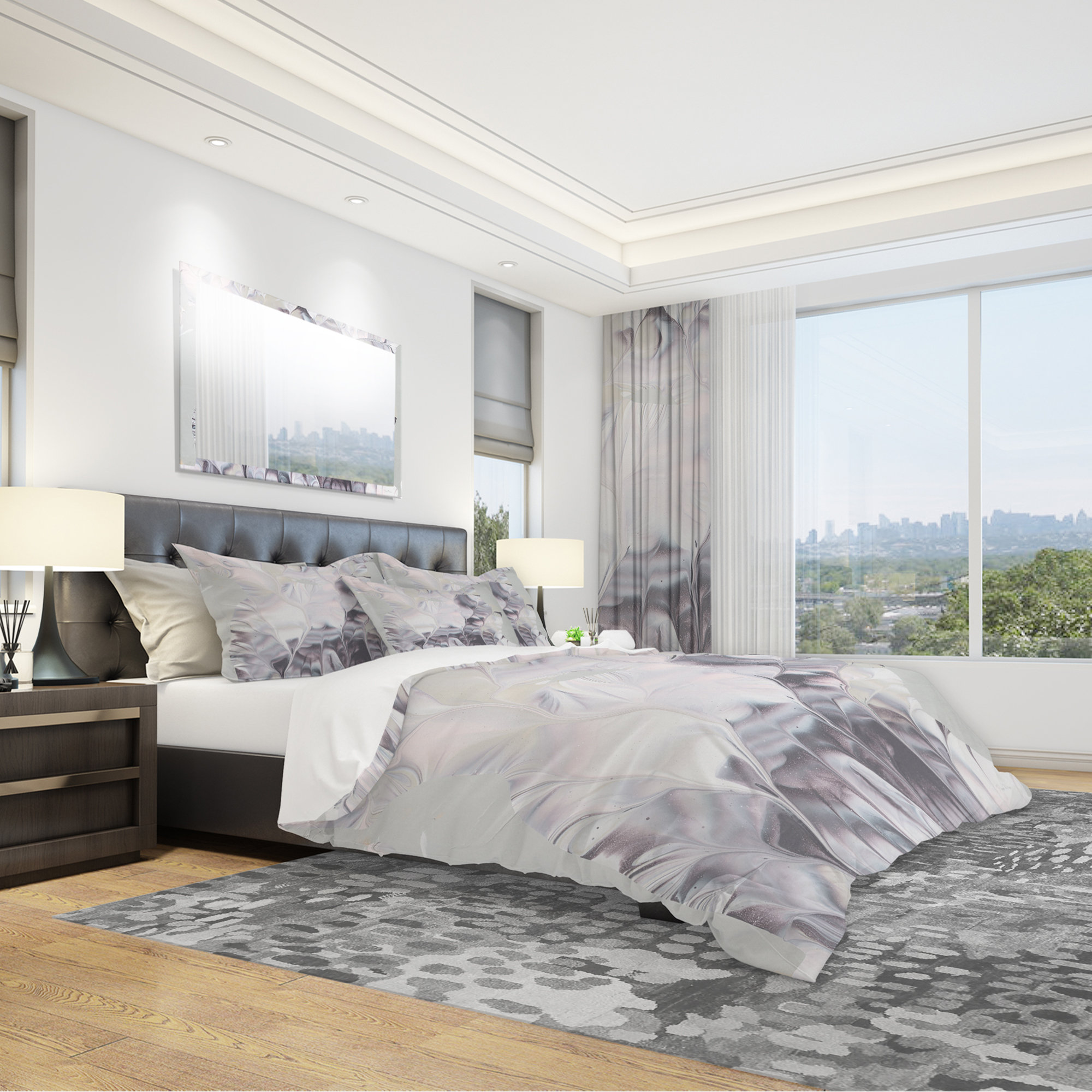 Design Art Light and Shadow I - Modern Farmhouse Duvet Cover Set ...