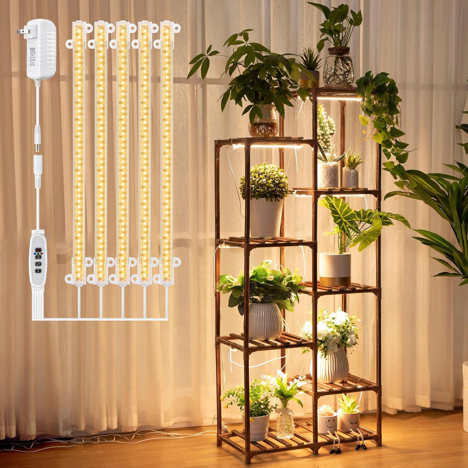 Arlmont & Co. Plant Stand With Grow Lights | Wayfair