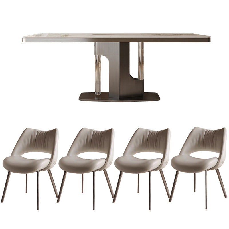 chunky dining table set