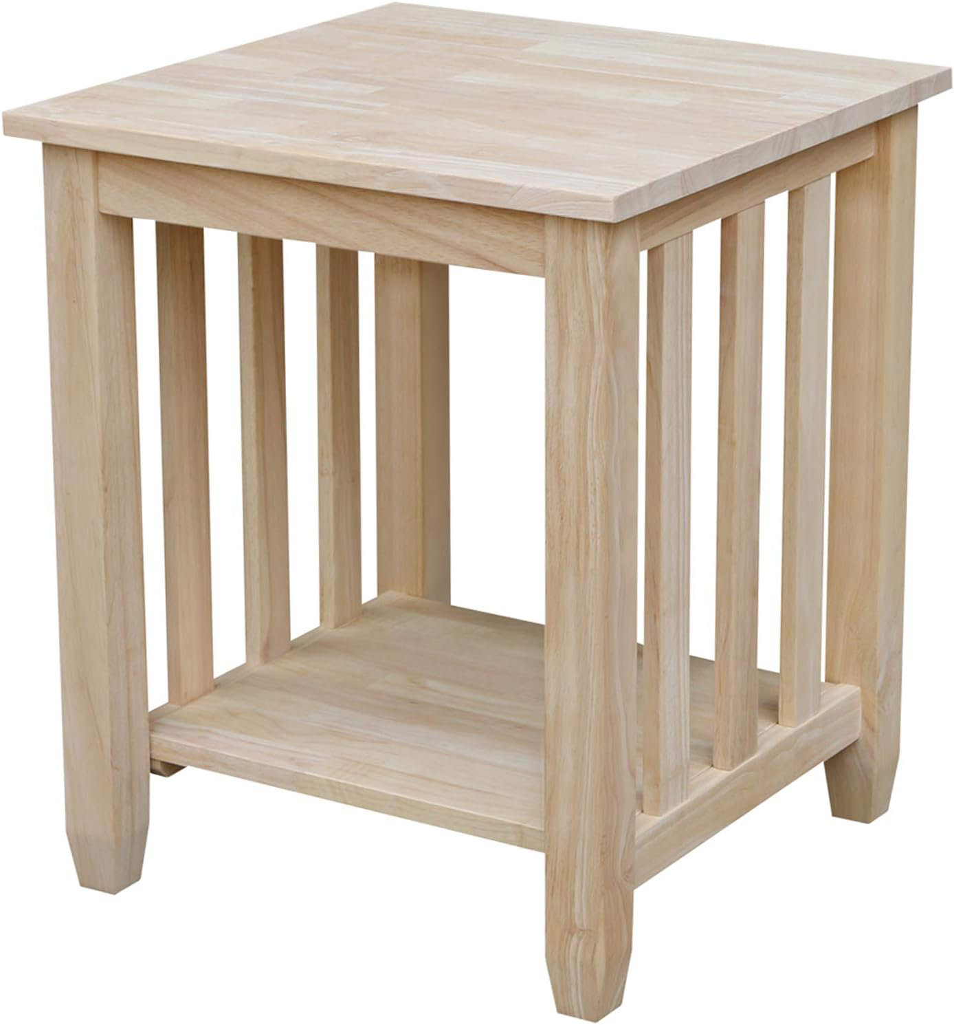 Gracie Oaks Solid Parawood End Table, Unfinished DIY Project, Sturdy ...