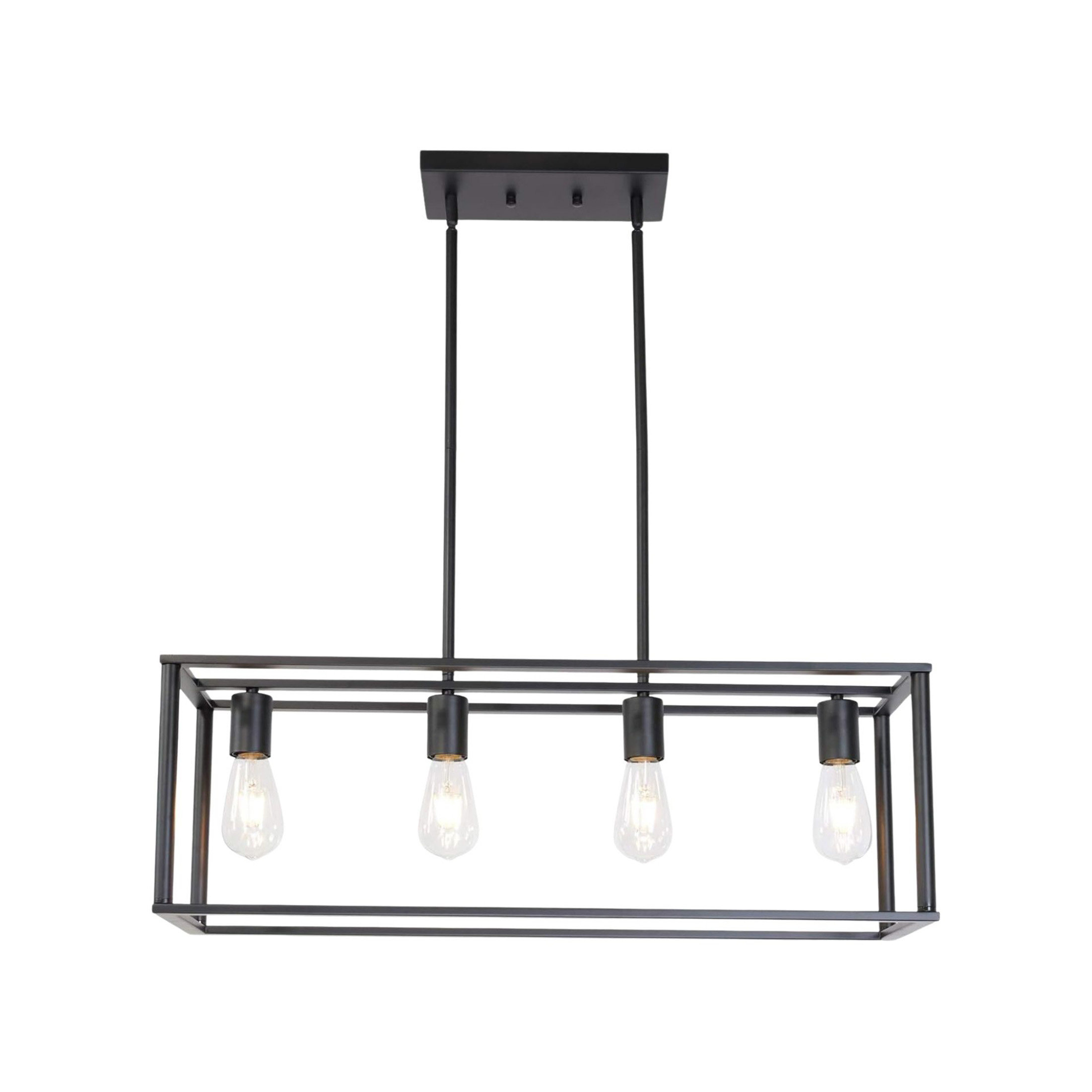 Dakota Fields Pendant Lighting 4 Light Industrial Vintage Open Frame ...