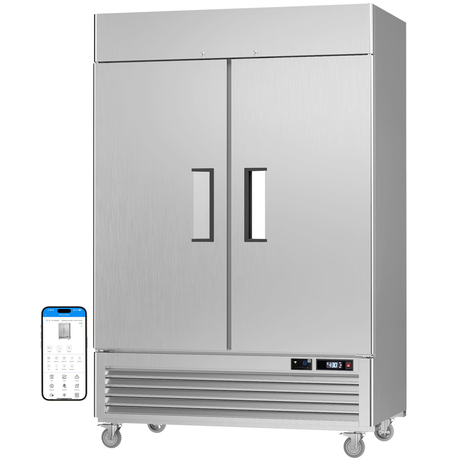 Digitale Essentials VEECOOL 54.4" Solid Door Commercial Freezer Upright ...