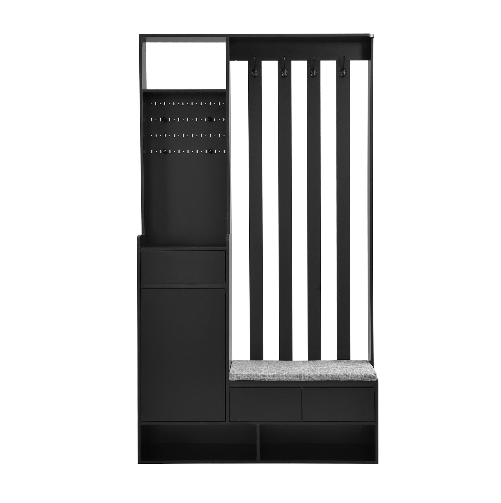 Hokku Designs Contemporary 39.3''Wx70.8''H Hall Tree Storage with ...