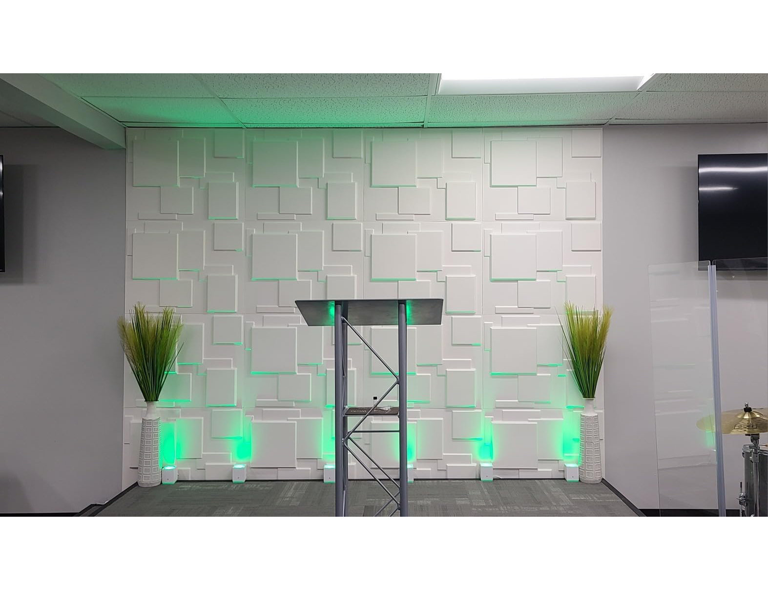 Umedas Plant Fibre Wainscot 3D Wall Panels Matt-White,Decorative 3D ...