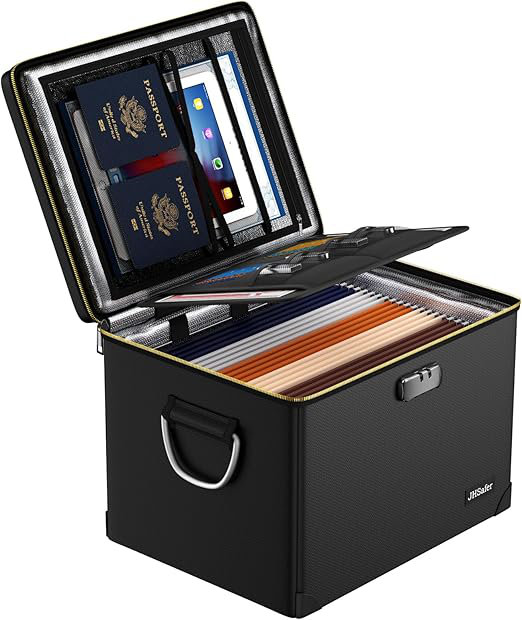 Inbox Zero Safe Box With Fireproof Zipper, Hard-Shell Fireproof ...