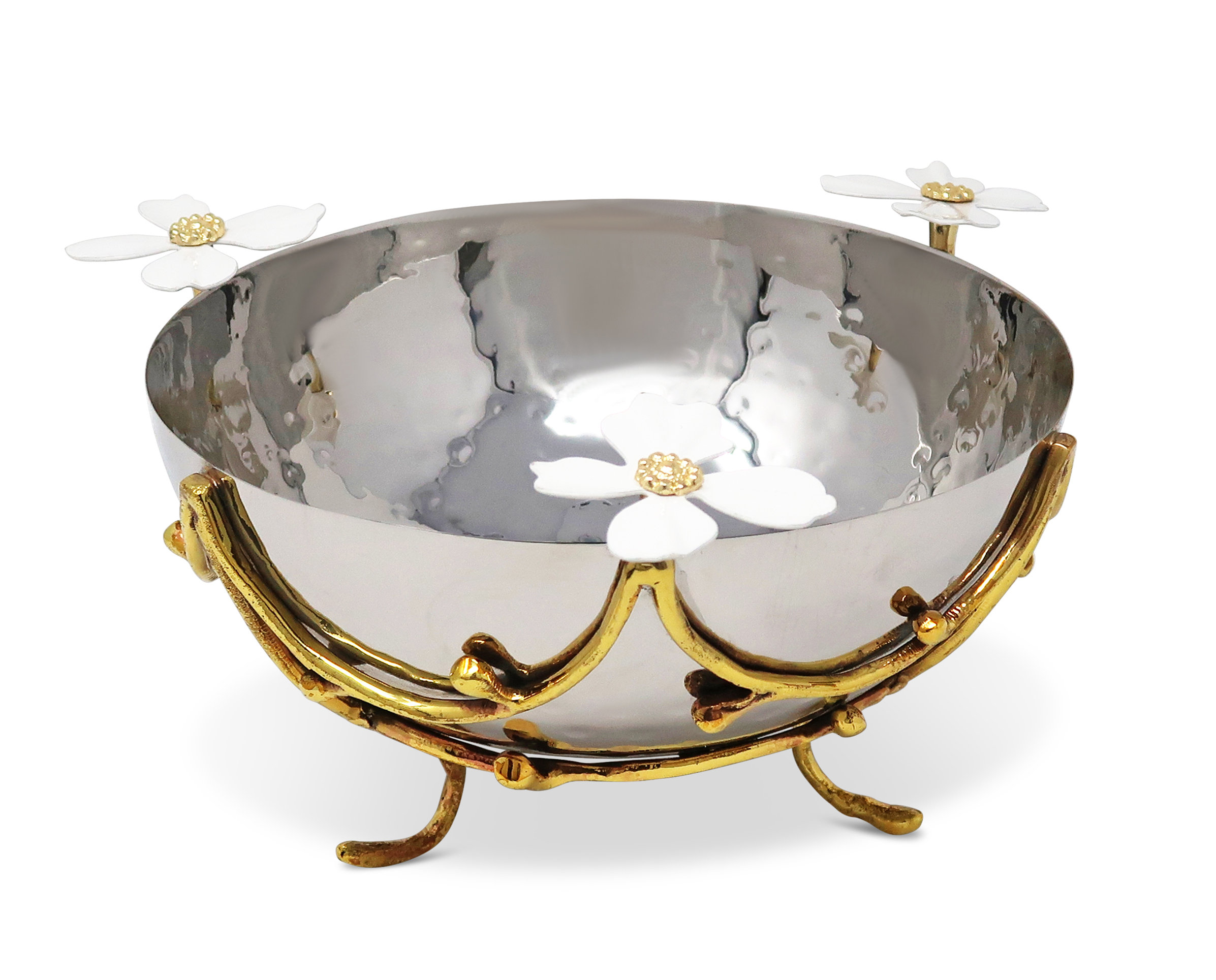 House of Hampton Hamideh Stainless Steel Bowl With Jewel Flower Design ...