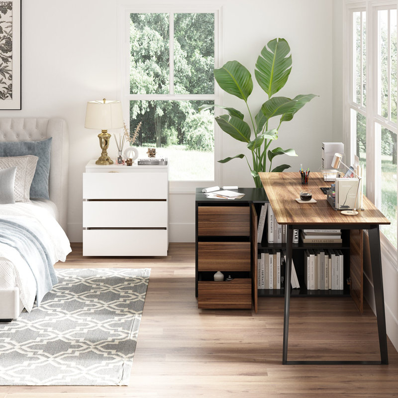 FUFU&GAGA 2 Piece Rectangle Computer Desk Office Set & Reviews | Wayfair