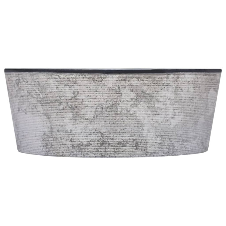 AOQJ VidaXL 15.7'' Marble Circular Vessel Bathroom Sink | Wayfair