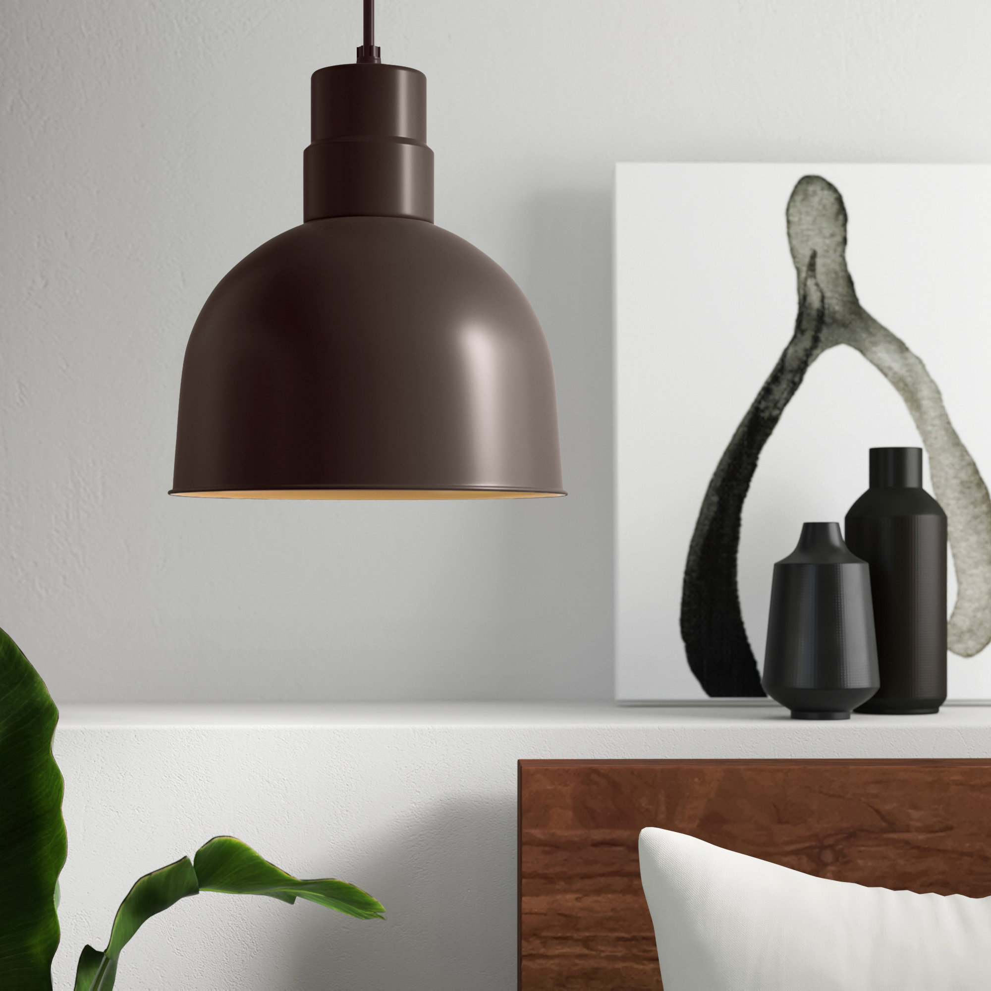 Wrought Studio™ Dhrampla 1 - Light RLM Single Dome Pendant & Reviews ...