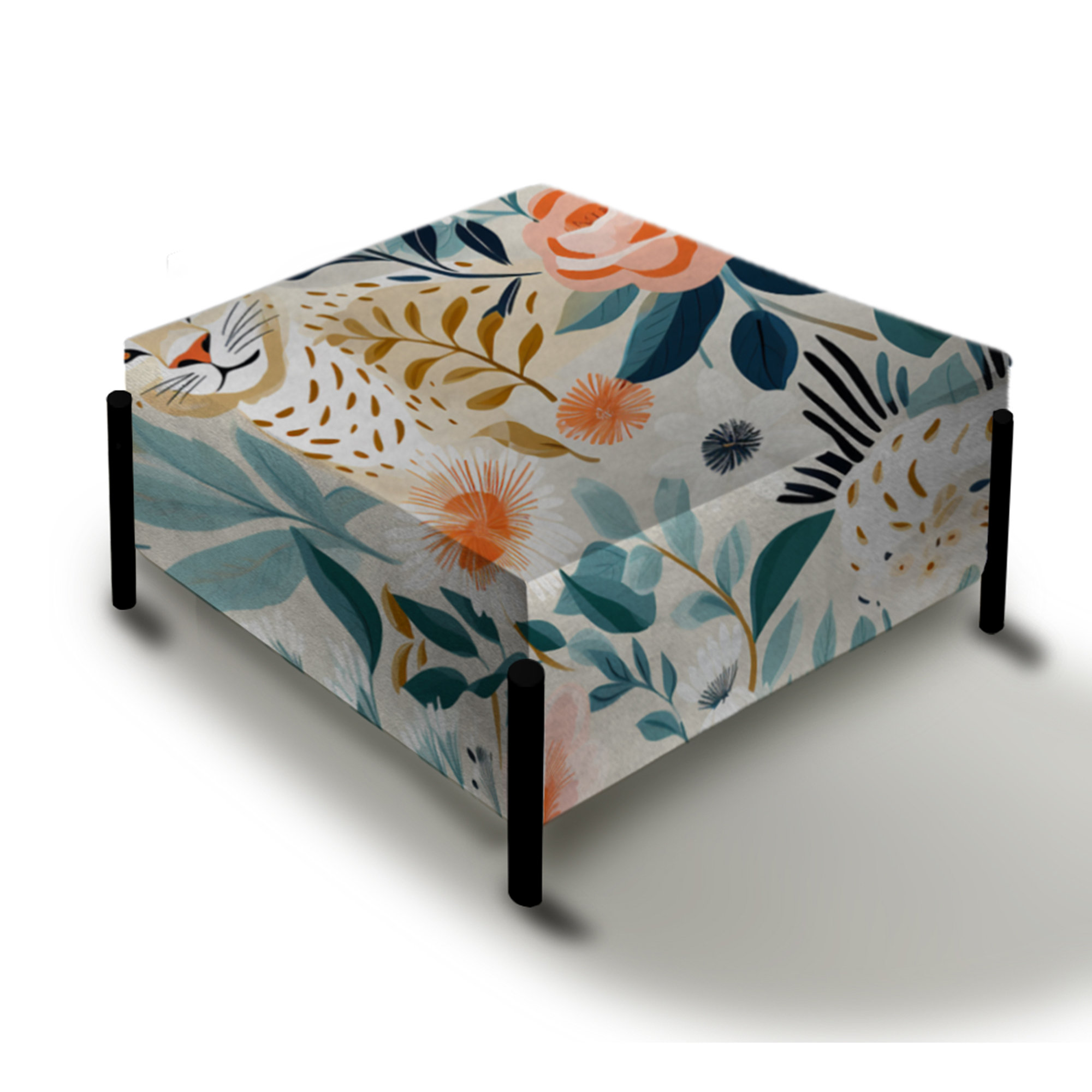 Design Art Modern Botanical Soft Color Scenery - Floral Large Square ...