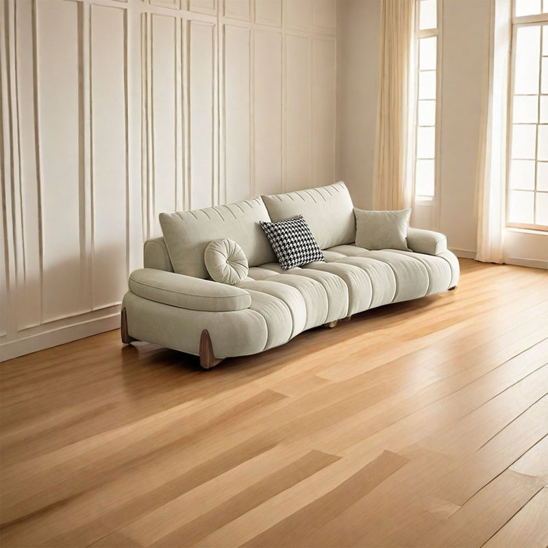 Lifton Modern Simple Puff Curved Sofa 74.80'' Loveseat | Wayfair