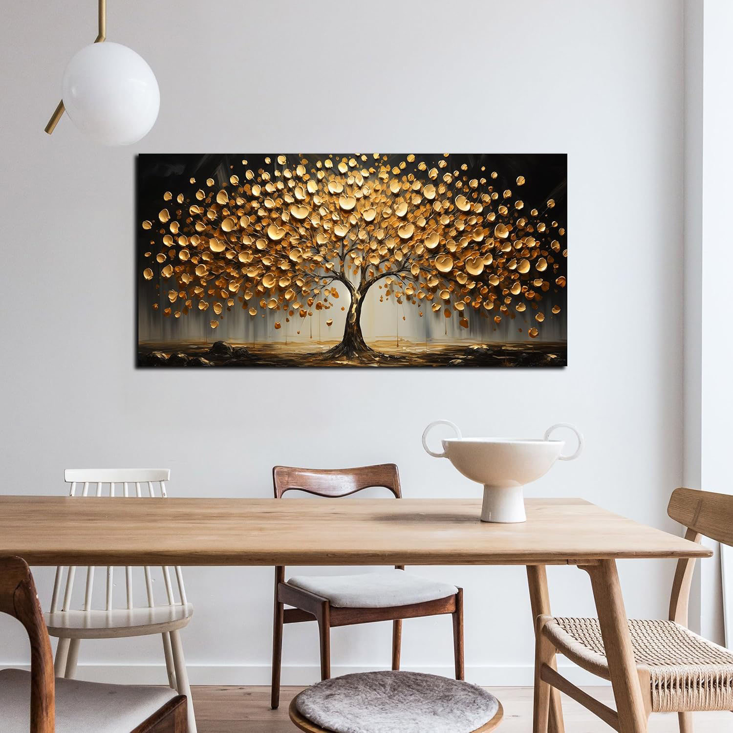 Winston Porter Gold Wall Art For Office Dining Room Print Picture Living | Wayfair