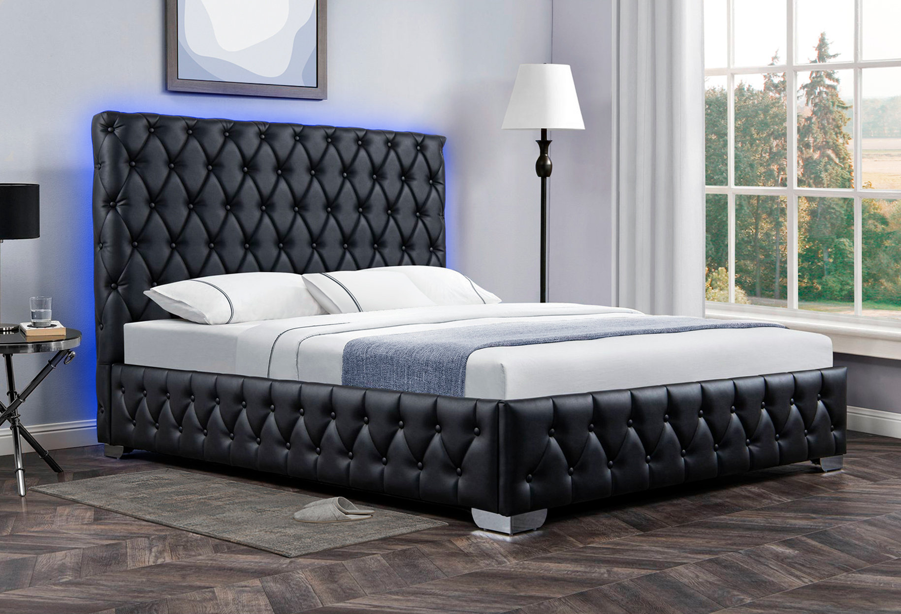 Ivy Bronx Koreem Vegan Leather Platform Storage Bed | Wayfair