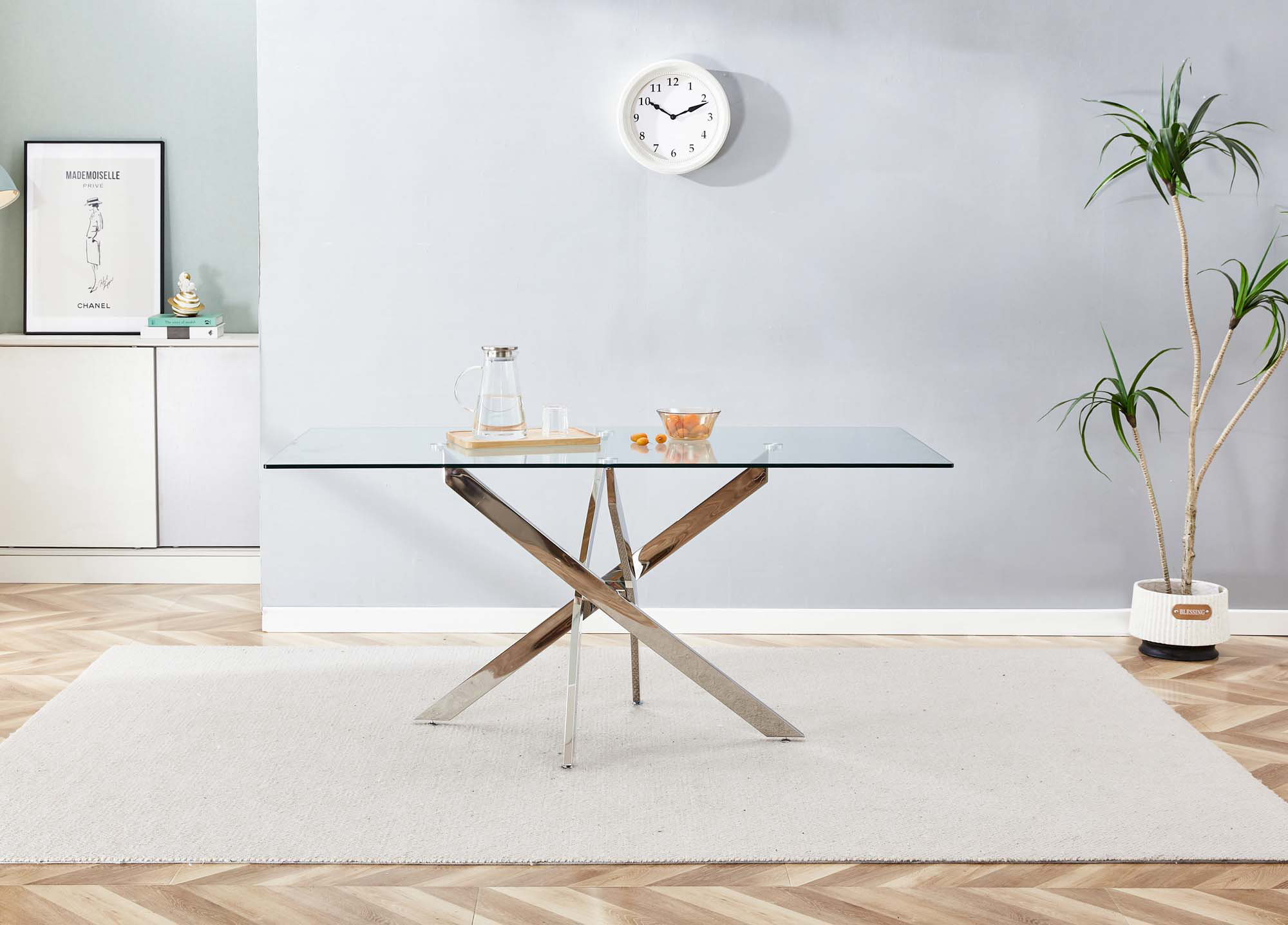 Mercer41 63" Glass Dining Table | Wayfair