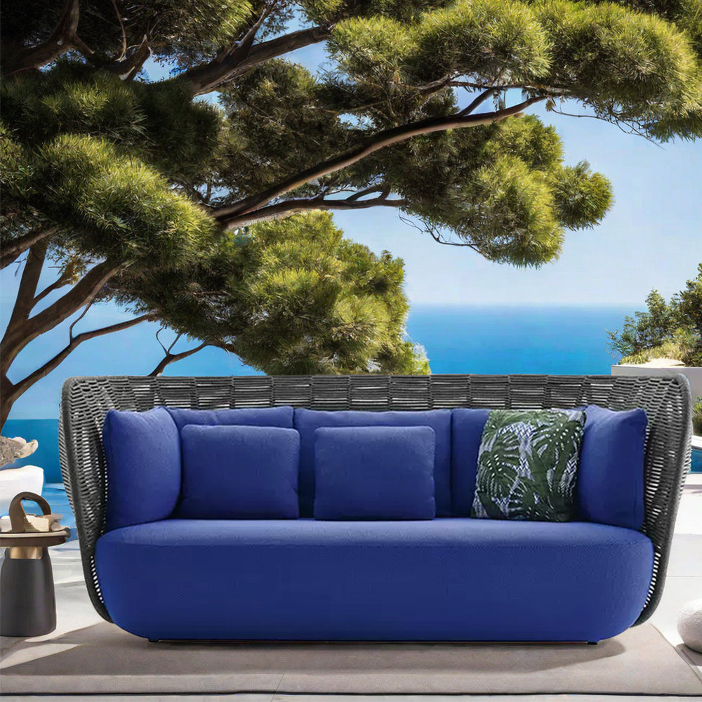 Elegance Furnishings Braided rope waterproof patio sofa - Wayfair Canada