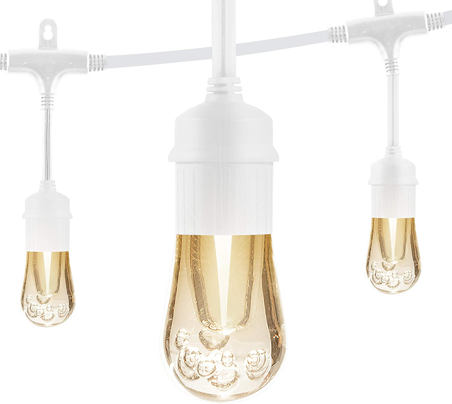 Enbrighten Classic LED Café String Lights, White, 24Ft – 36803 ...